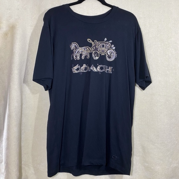 Coach | Tops | Coach X Chelsea Champlain Skeleton Coach Tshirt Black ...